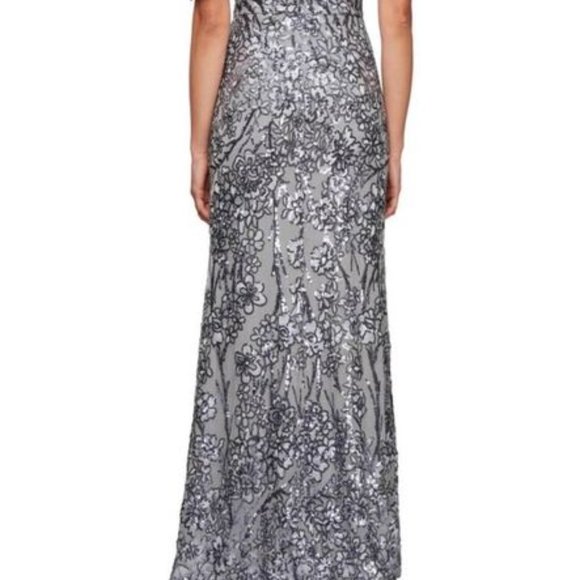 Alex Evenings | Dresses | Alex Evenings Silver Gown Size 2 | Poshmark